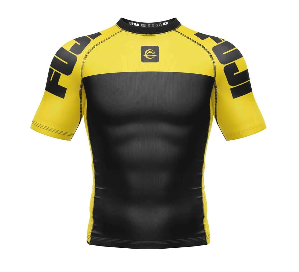 FUJI Kids Competition Ranked Rashguard Yellow: – K1 Extreme Sportshop